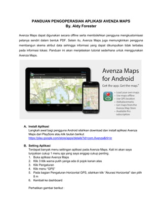 PANDUAN APLIKASI AVENZA MAPS UNTUK PEMETAAN.pdf