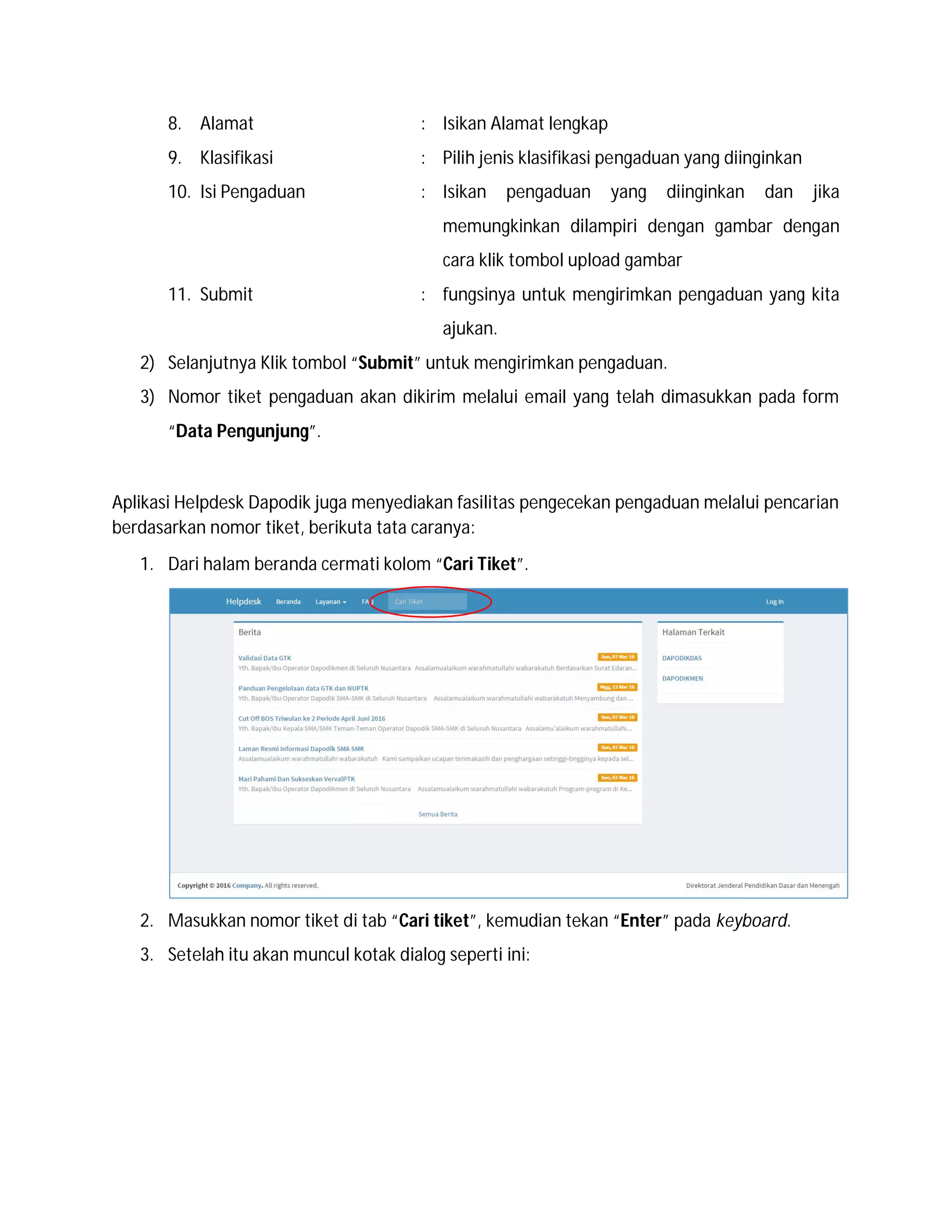 Panduan aplikasi helpdesk dapodik sma smk | PDF