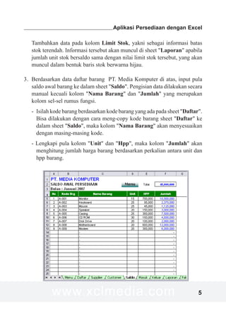 Panduan aplikasi Persediaan dg excel | PDF
