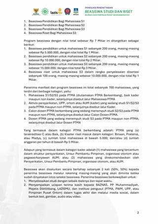 Panduan Beasiswa Baznas PPM.mmm pdf 2024 | PDF