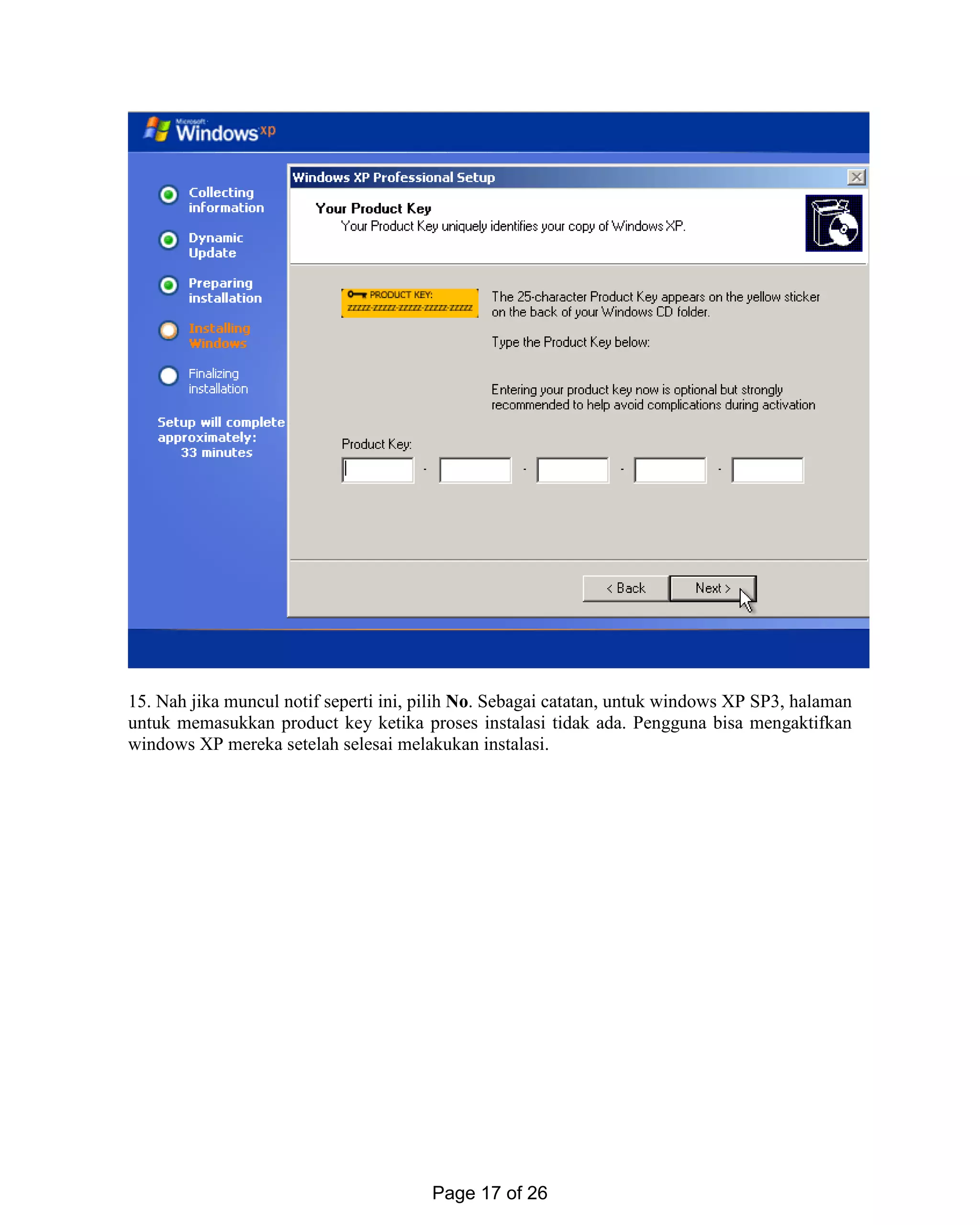 Panduan Cara Menginstall Windows Xp Sp3 Untuk Pemula Lengkap Dengan ...