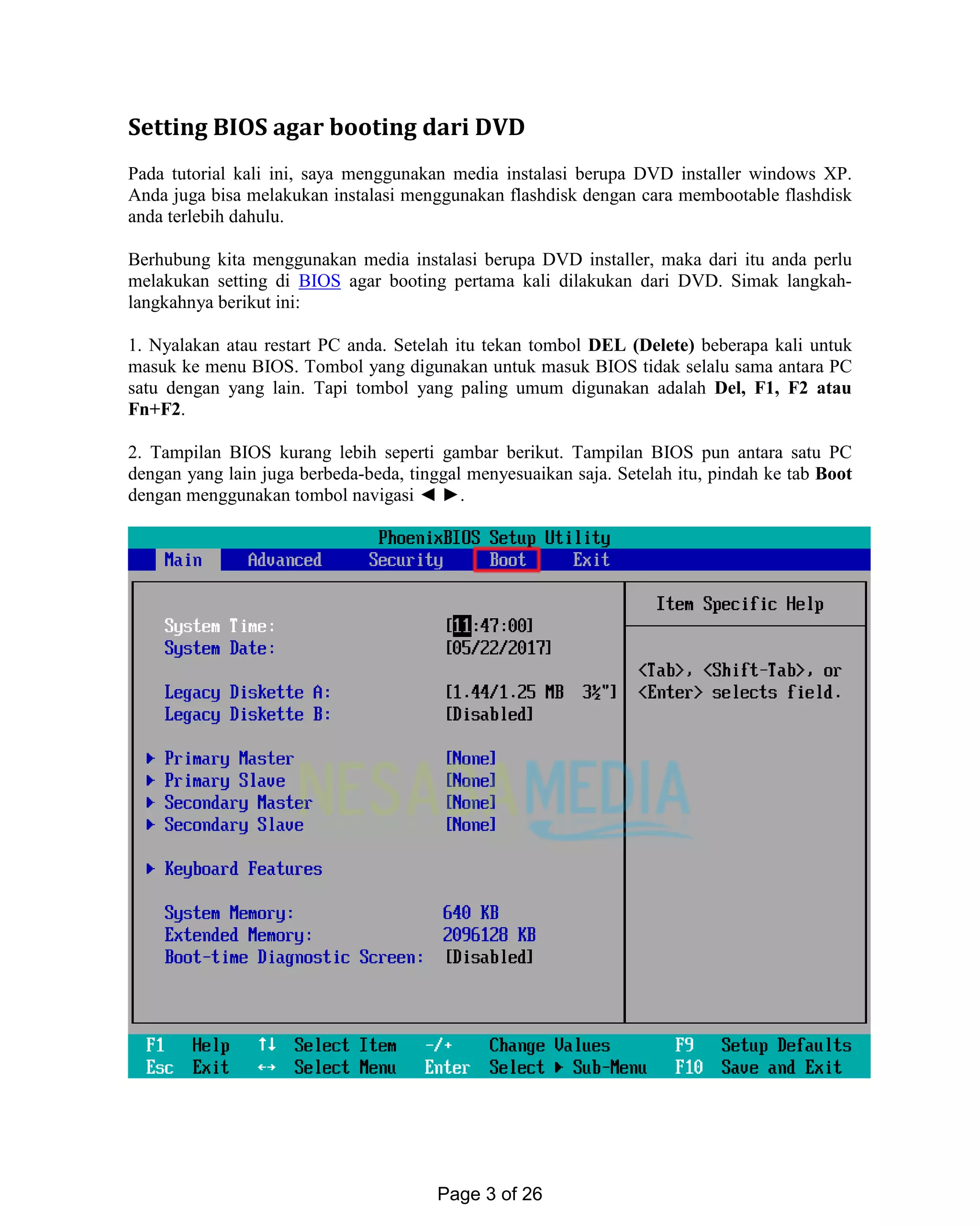 Panduan Cara Menginstall Windows Xp Sp3 Untuk Pemula Lengkap Dengan ...