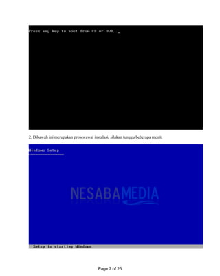 Panduan Cara Menginstall Windows Xp Sp3 Untuk Pemula Lengkap Dengan ...
