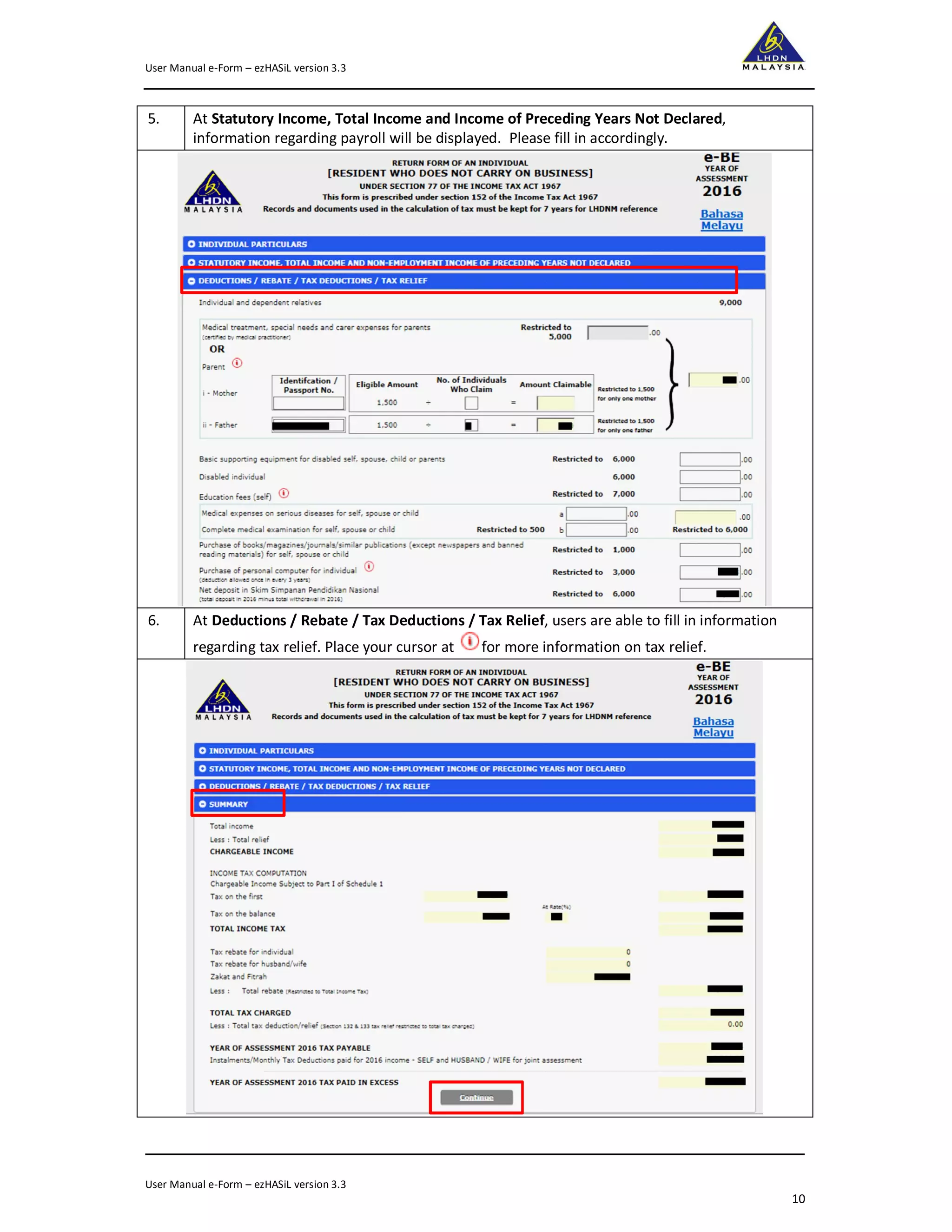 LHDN User Manual for e-form | PDF | Browsers | Computer Software and ...