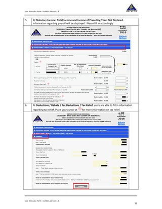 LHDN User Manual for e-form | PDF