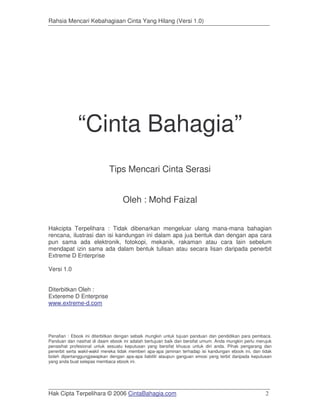 Panduan Cinta Bahagia | PDF