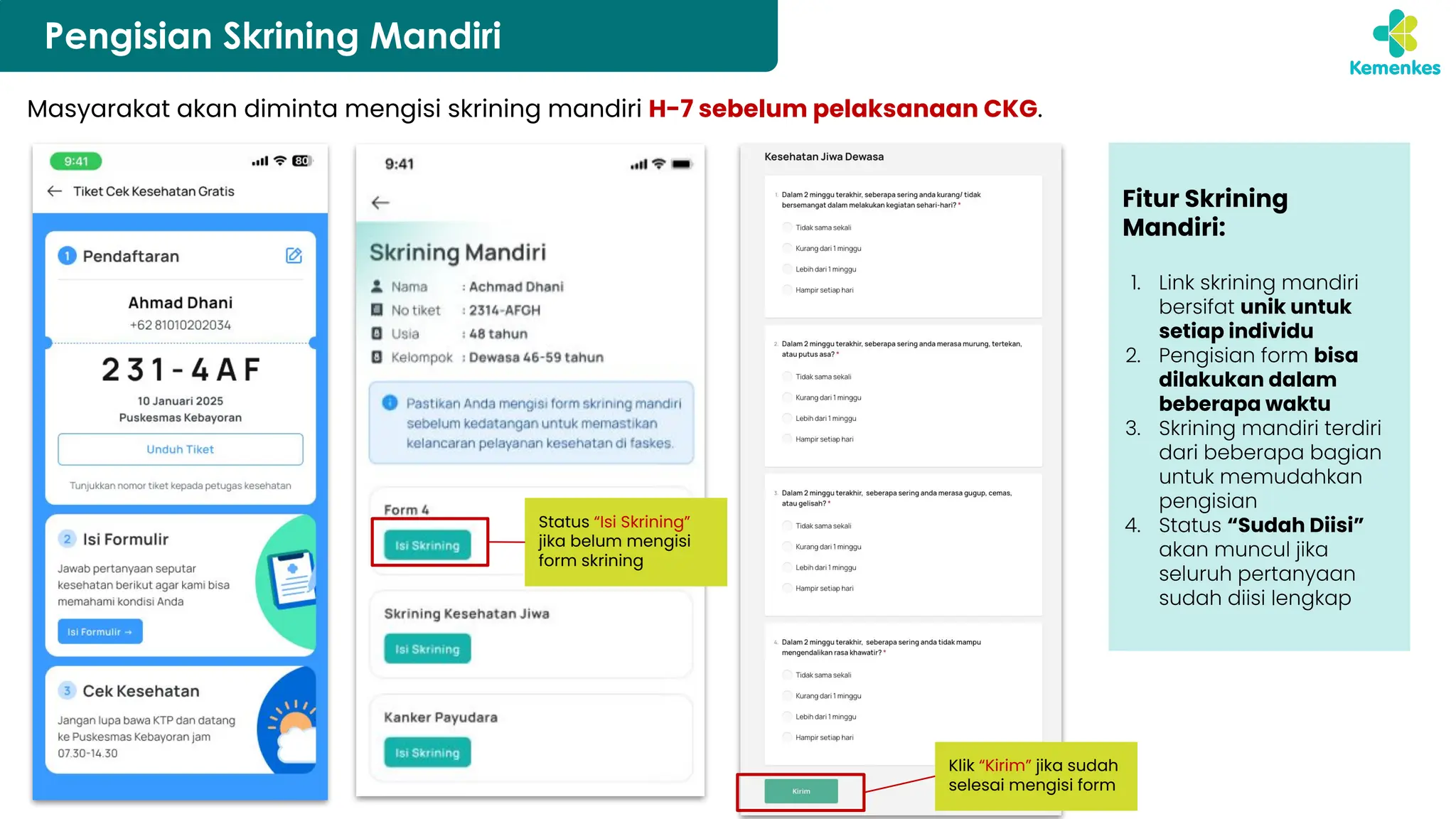 Panduan Cek Kesehatan Gratis - Masyarakat | PDF