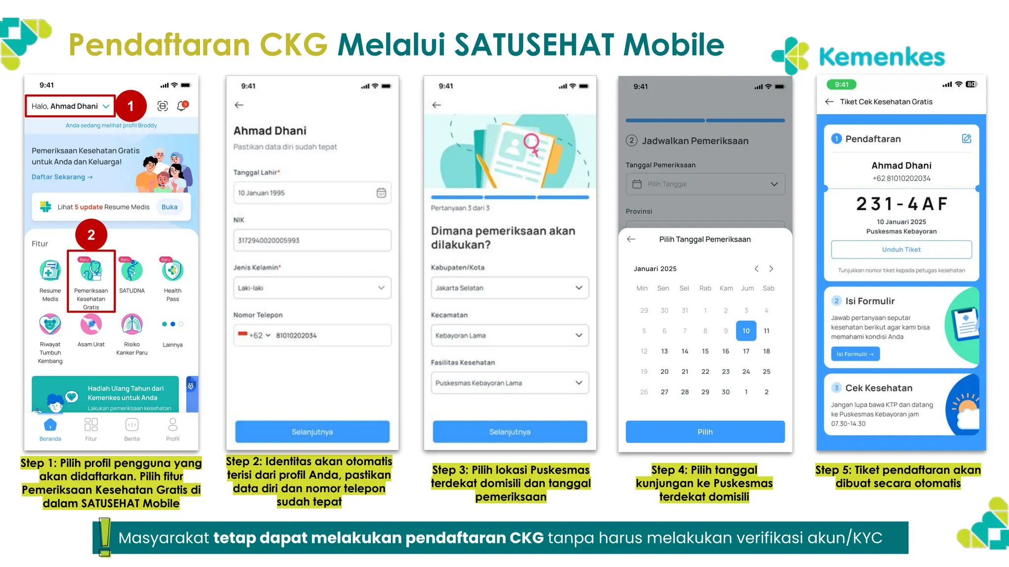 Panduan Cek Kesehatan Gratis - Masyarakat | PDF
