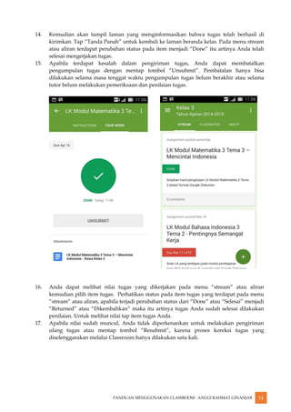 Panduan classroom siswa | PDF