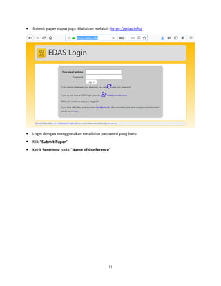 Panduan create account setup password dan submit paper di sentrinov ...