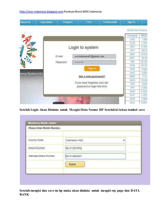 Panduan daftar woc indonesia | PDF
