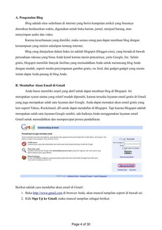 Panduan dasar blogspot | PDF