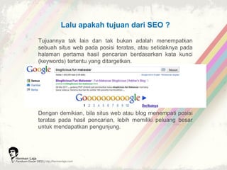 Panduan dasar seo herman laja | PDF