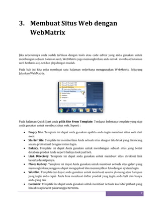 Panduan Dasar Web Matrix | PDF