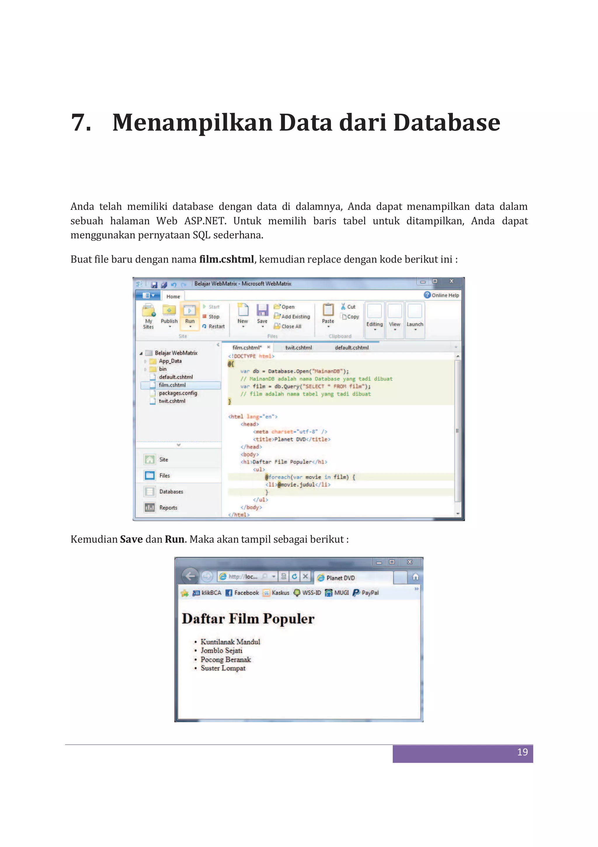 Panduan Dasar Web Matrix | PDF