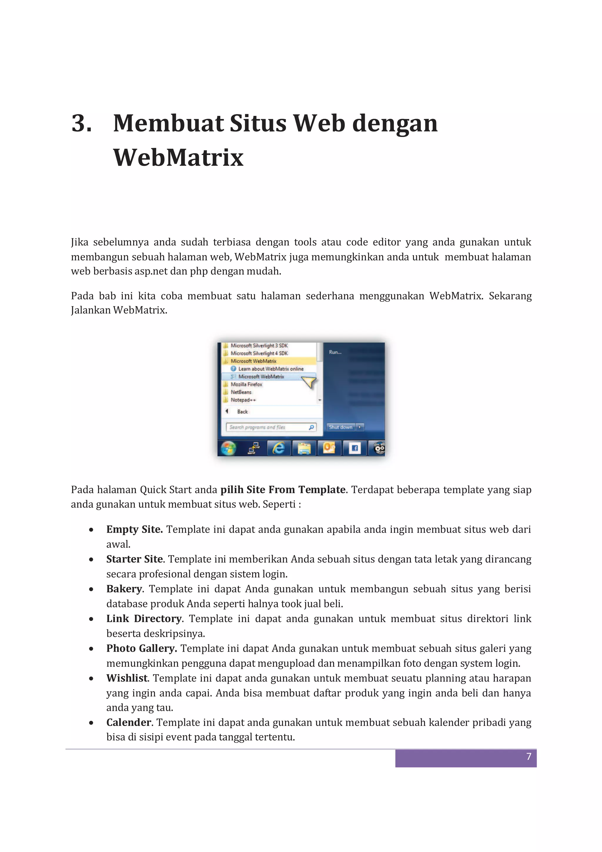 Panduan Dasar Web Matrix | PDF
