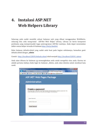 Panduan Dasar Web Matrix | PDF