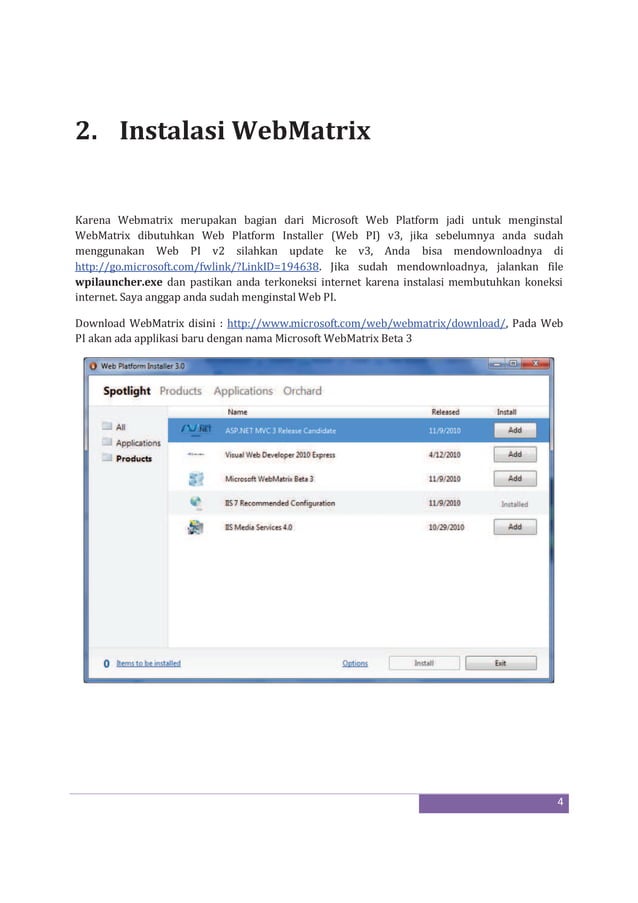 Panduan Dasar Web Matrix | PDF