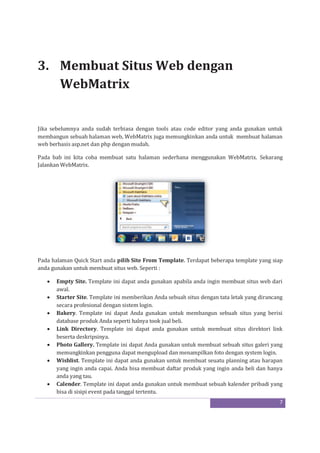 Panduan Dasar Web Matrix | PDF