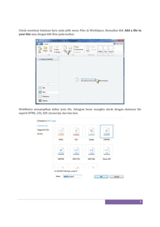 Panduan Dasar Web Matrix | PDF