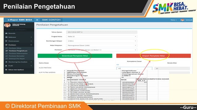 Panduan e rapor smk-v.3.0 | PPT