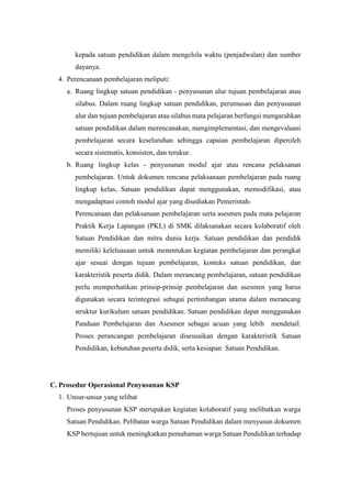 Panduan E_KSP SMK 2024 Program Kemendikbud SMK | DOCX