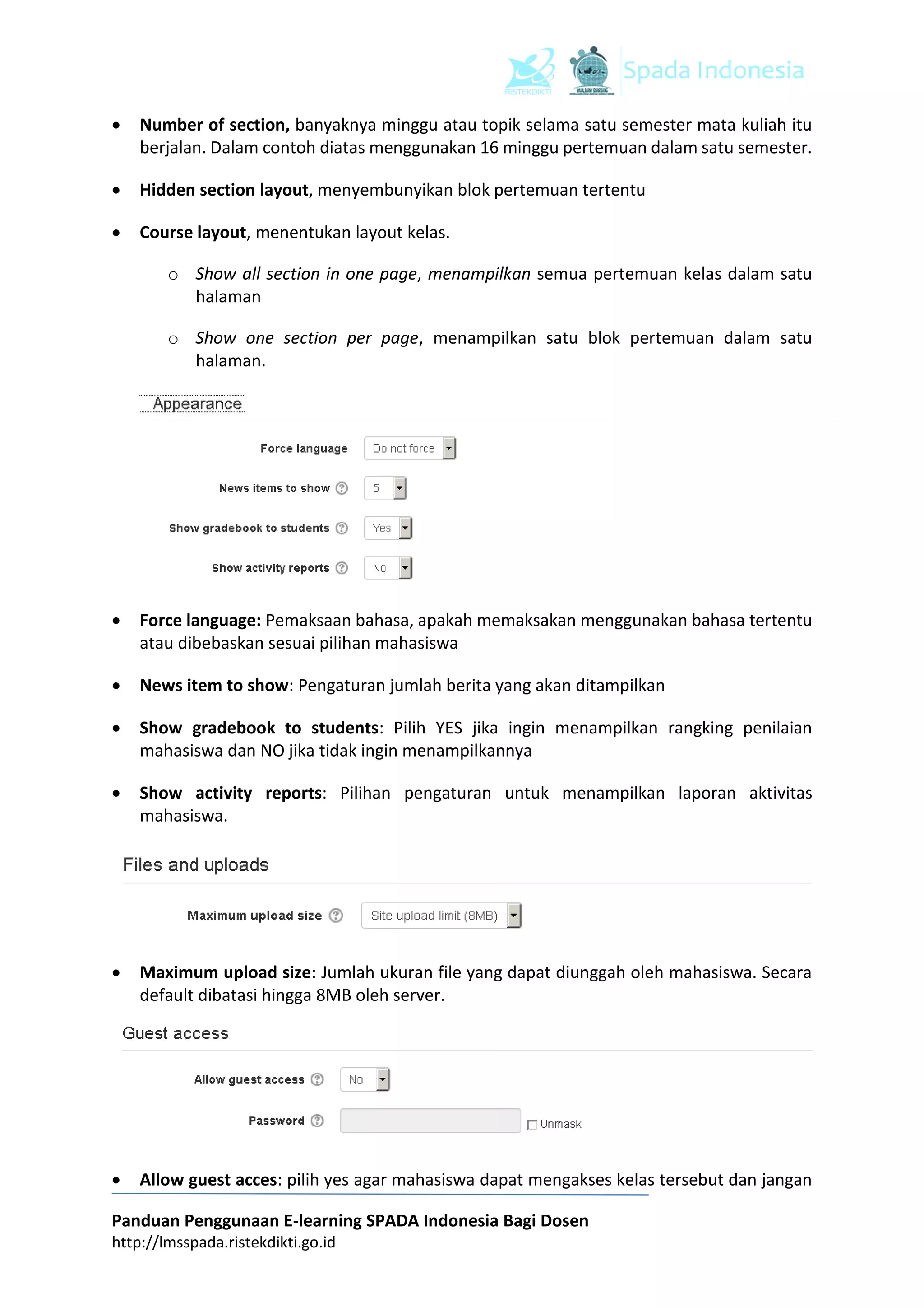 Panduan Penggunaan E-Learning LMS SPADA Indonesia | PDF