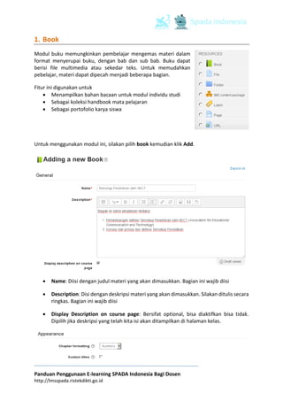 Panduan Penggunaan E-Learning LMS SPADA Indonesia | PDF