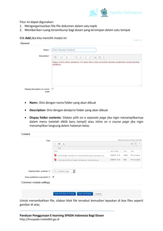 Panduan Penggunaan E-Learning LMS SPADA Indonesia | PDF