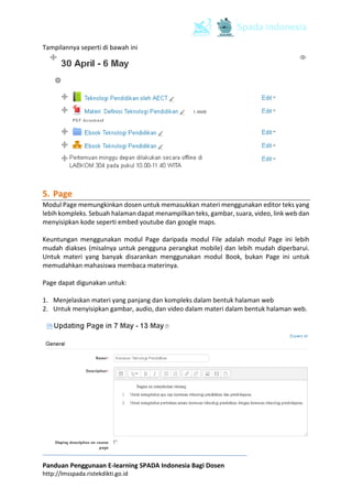 Panduan Penggunaan E-Learning LMS SPADA Indonesia | PDF