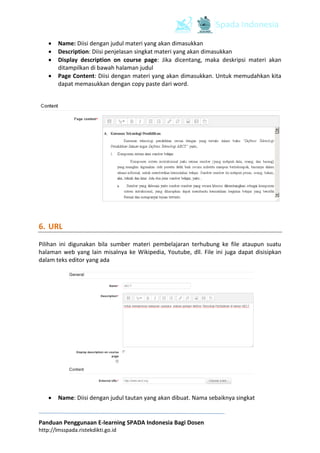 Panduan Penggunaan E-Learning LMS SPADA Indonesia | PDF