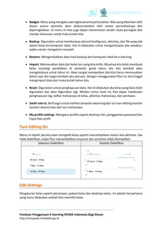 Panduan Penggunaan E-Learning LMS SPADA Indonesia | PDF