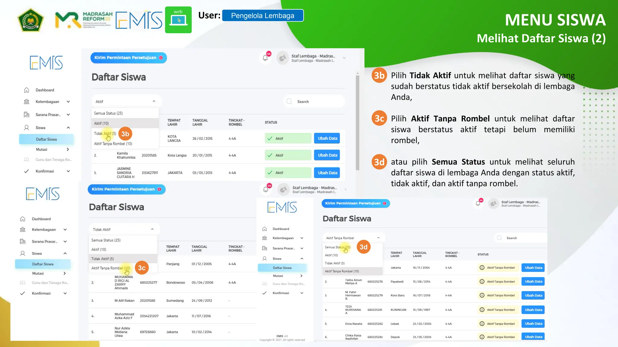 PANDUAN EMIS 4.0 MENU SISWA PANDUAN EMIS 4.0 | PDF