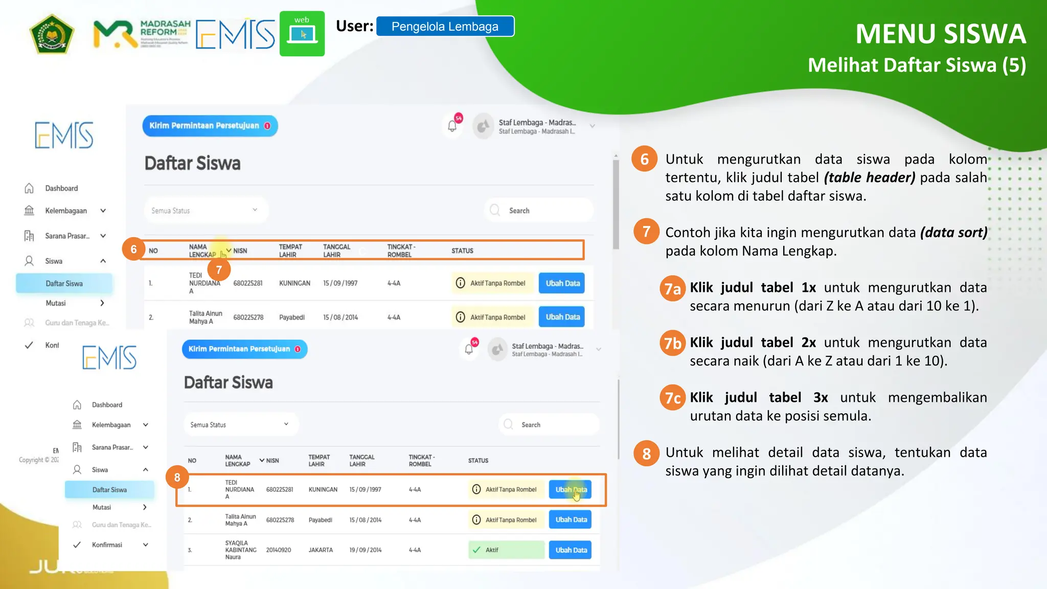PANDUAN EMIS 4.0 MENU SISWA PANDUAN EMIS 4.0 | PDF