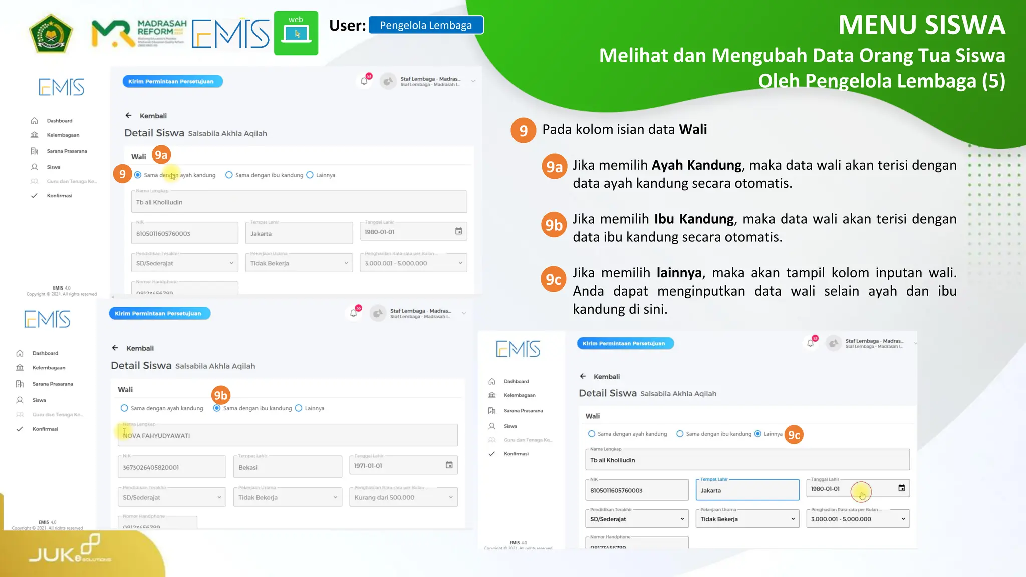 PANDUAN EMIS 4.0 MENU SISWA PANDUAN EMIS 4.0 | PDF