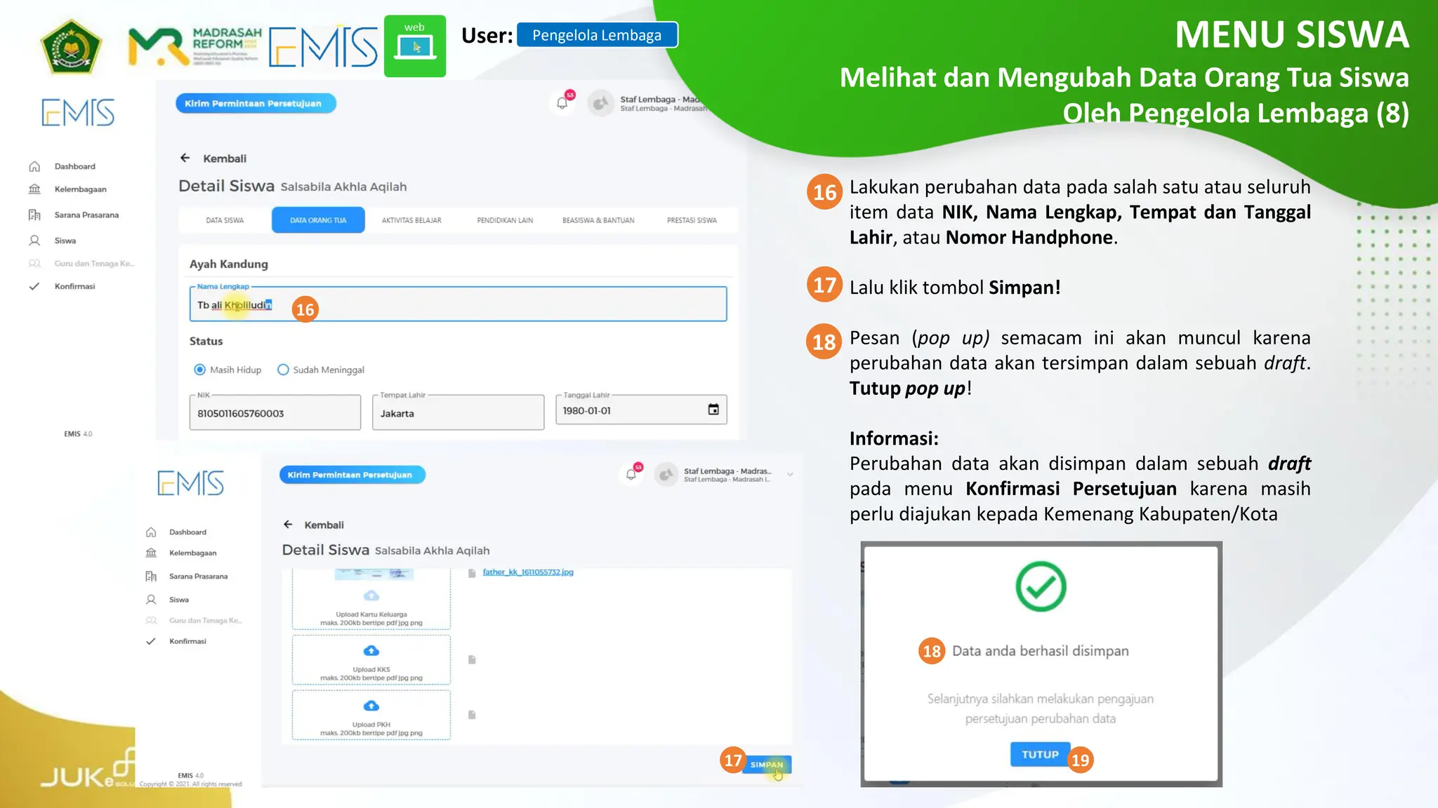 PANDUAN EMIS 4.0 MENU SISWA PANDUAN EMIS 4.0 | PDF