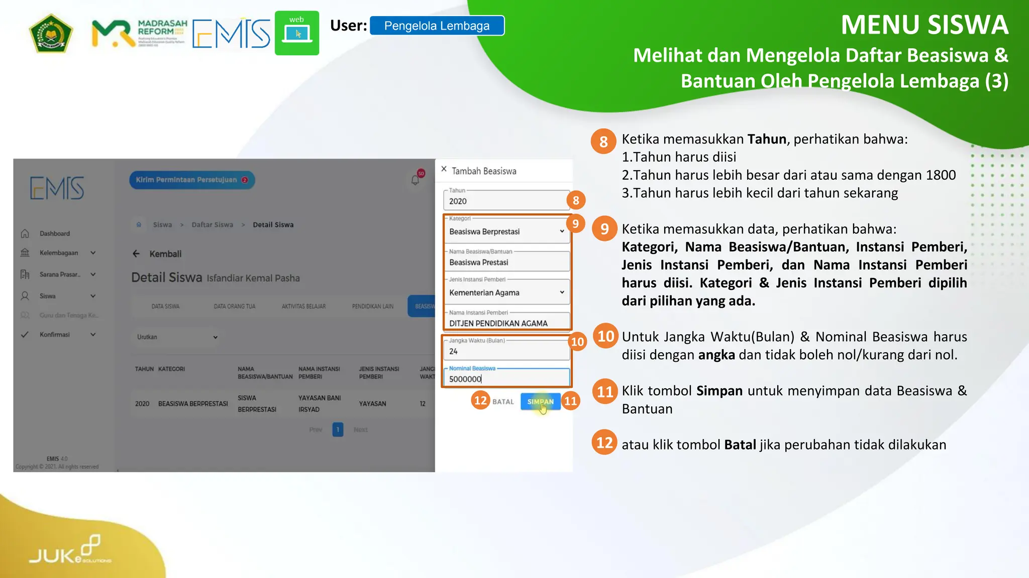 PANDUAN EMIS 4.0 MENU SISWA PANDUAN EMIS 4.0 | PDF