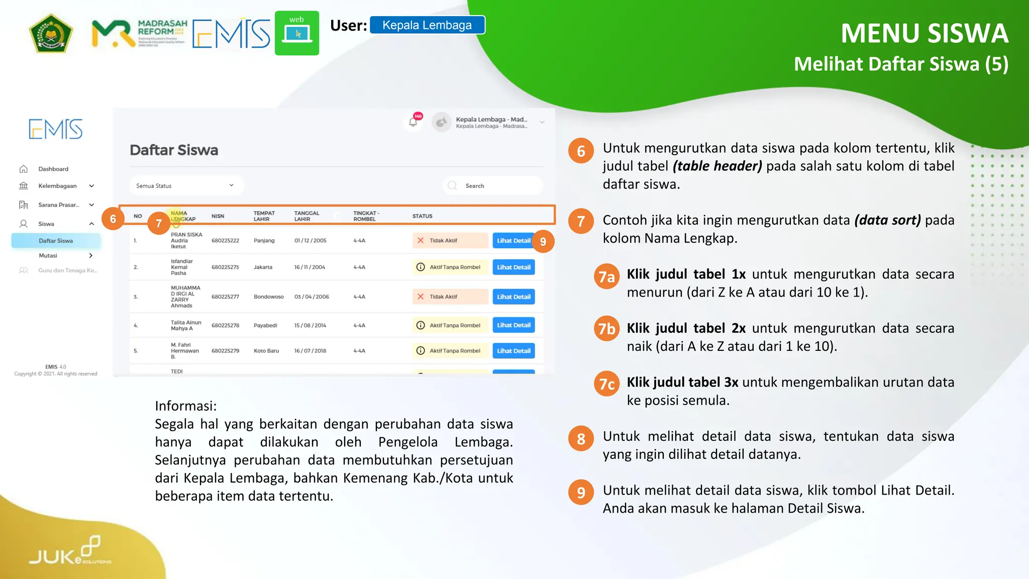 PANDUAN EMIS 4.0 MENU SISWA PANDUAN EMIS 4.0 | PDF