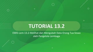 PANDUAN EMIS 4.0 MENU SISWA PANDUAN EMIS 4.0 | PDF