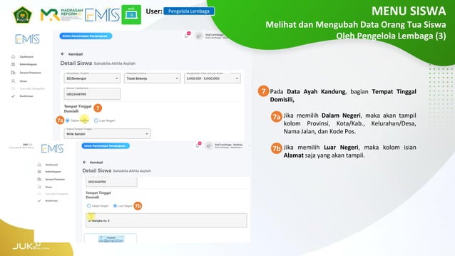PANDUAN EMIS 4.0 MENU SISWA PANDUAN EMIS 4.0 | PDF