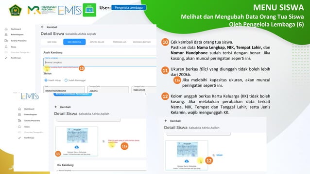 PANDUAN EMIS 4.0 MENU SISWA PANDUAN EMIS 4.0 | PDF