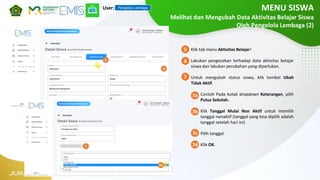 PANDUAN EMIS 4.0 MENU SISWA PANDUAN EMIS 4.0 | PDF