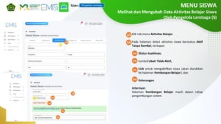 PANDUAN EMIS 4.0 MENU SISWA PANDUAN EMIS 4.0 | PDF