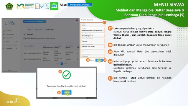 PANDUAN EMIS 4.0 MENU SISWA PANDUAN EMIS 4.0 | PDF