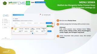 PANDUAN EMIS 4.0 MENU SISWA PANDUAN EMIS 4.0 | PDF
