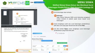 PANDUAN EMIS 4.0 MENU SISWA PANDUAN EMIS 4.0 | PDF