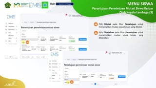 PANDUAN EMIS 4.0 MENU SISWA PANDUAN EMIS 4.0 | PDF