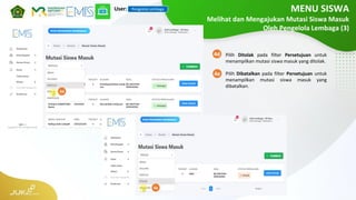 PANDUAN EMIS 4.0 MENU SISWA PANDUAN EMIS 4.0 | PDF