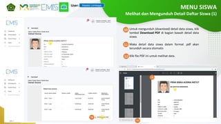 PANDUAN EMIS 4.0 MENU SISWA PANDUAN EMIS 4.0 | PDF