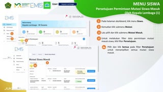 PANDUAN EMIS 4.0 MENU SISWA PANDUAN EMIS 4.0 | PDF